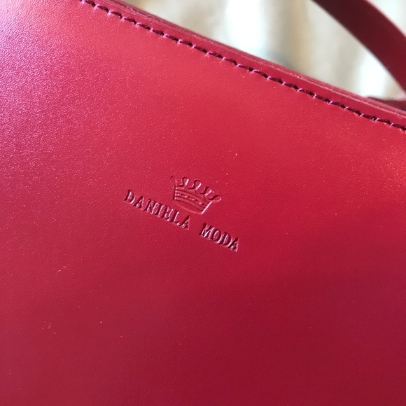 Daniela Moda | Accessories | Daniela Moda Red Leather Bag Vera Pelle ...